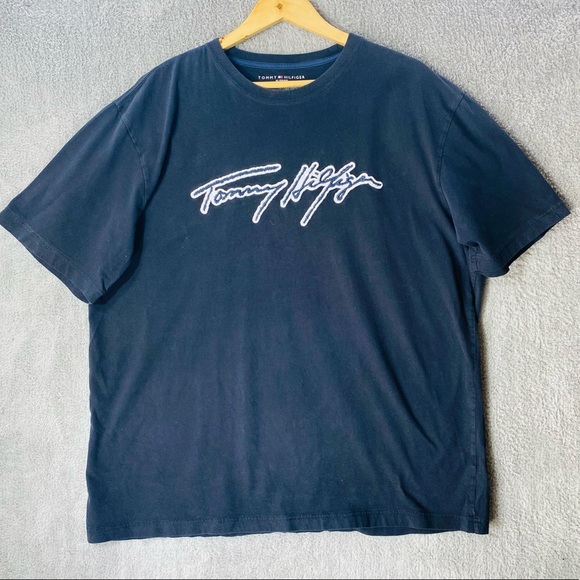 Tommy Hilfiger | Shirts | Tommy Hilfiger Tshirt Men Xl Spellout Script ...